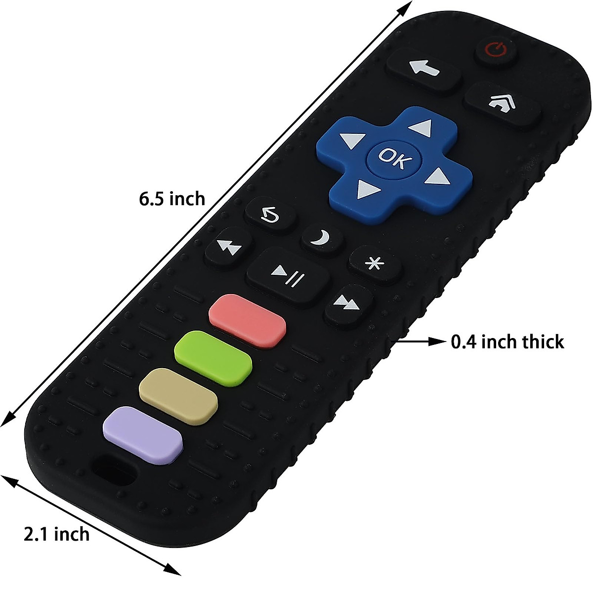 AIZIXIN 2 Pack Soft Silicone Baby Teething Toys,TV Remote Control Teething Toys for Babies 3-24 Months, BPA Free Baby Teethers Relief Soothe Toys, Baby Chew Toys for Toddlers Boy Girl(Beige&Black)