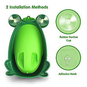 AOMOMO Frog Potty Training Urinal for Boys Toilet with Funny Aiming Target Green