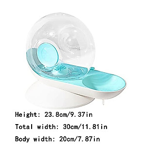 FUUIE Bowls for Food and Water 2.8L Bubble Dog Drinking Water Bowl Fountain Automatic Cat Puppy Portable Feeder Water Drinking Container Dispenser for Pet Help (Color : Blue)