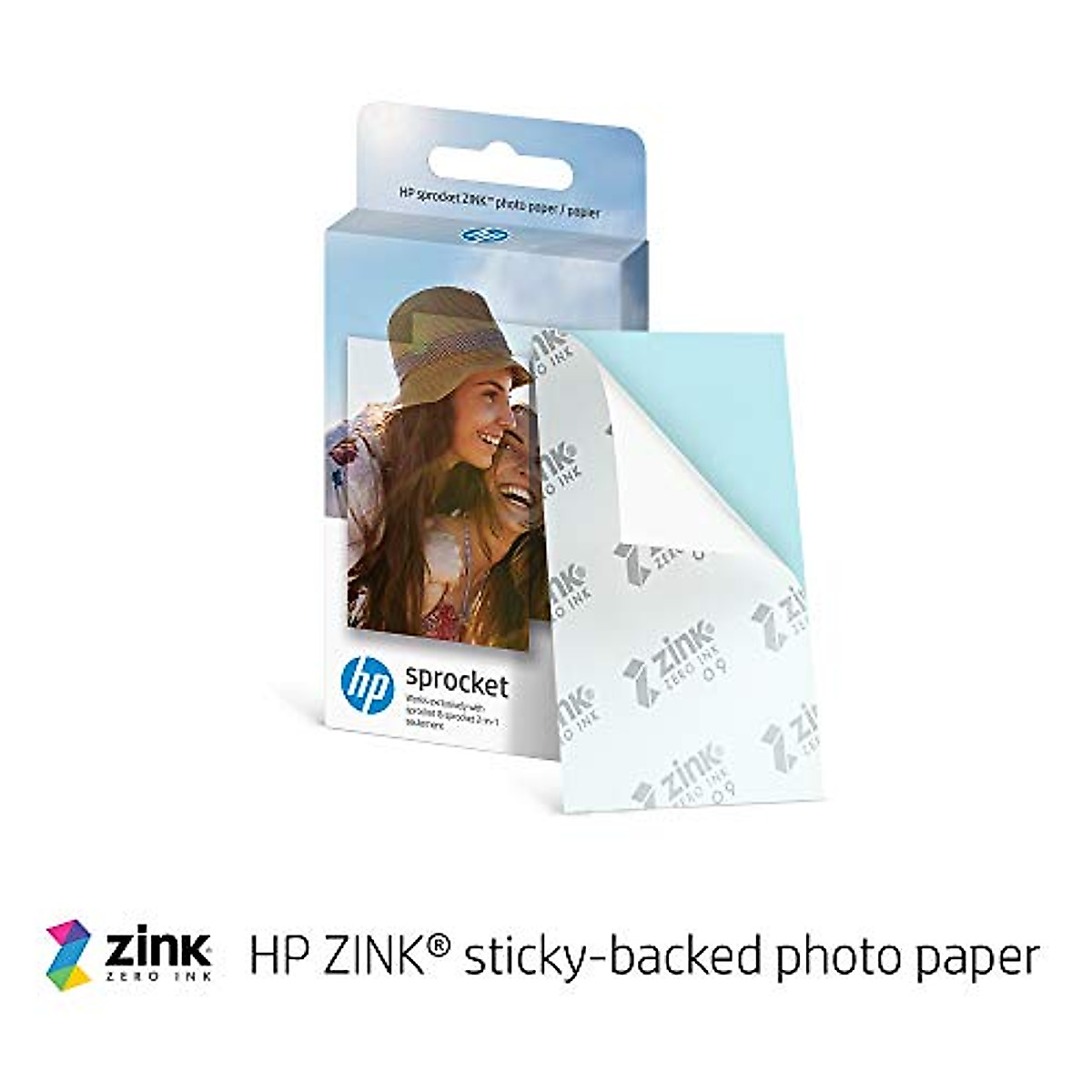 HP Sprocket Portable 2x3" Instant Color Photo Printer (Luna Pearl) Print Pictures on Zink Sticky-Backed Paper from your iOS & Android Device.