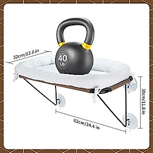 LSAIFATER Cat Window Perch with Supported Under Metal, Cat Hammock with Spacious and Comfortable Pet Bed for Kittens & Large Cats, Cat Gifts for Your Beloved Cat