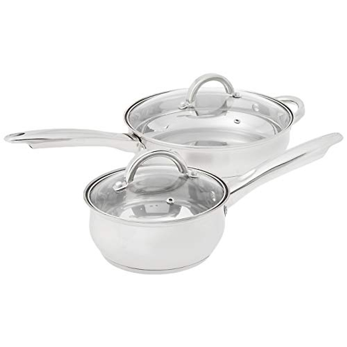 Heim Concept Stainless Steel 12-Piece Cookware Set, Silver