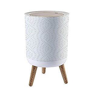 Small Trash Can with Lid for Bathroom Kitchen Office Diaper Rice seamless for fabric wrapping paper simple rice grain light print Bedroom Garbage Trash Bin Dog Proof Waste Basket Cute Decorative