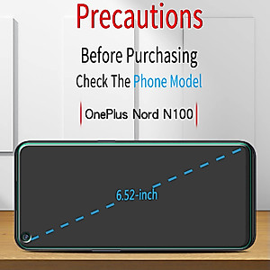 Slanku (3 Pack) Screen Protector for OnePlus Nord N100 Tempered Glass, Bubble Free, Easy to install, Anti-Scratch, Case Friendly