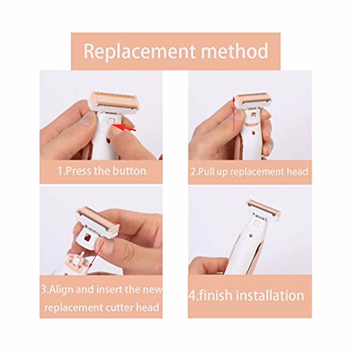 Replacement Heads for Flawless Razor Finishing Touch Women Flawless Body Hair Remover Replacement Heads (only for Flawless Body Hair Remover Replacement Heads)