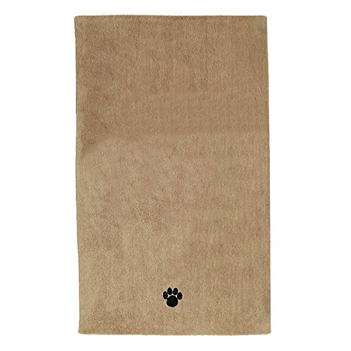 Bone Dry Pet Grooming Towel Collection Absorbent Microfiber X-Large, 41x23.5", Embroidered Taupe