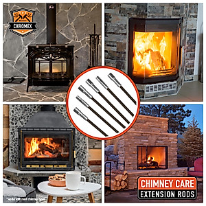 18-Foot Chimney Cleaning Kit - 6x3 Ft Fiberglass Rods, 6-Inch Premium Poly Brush, 1/4" NPT Fittings - Durable and Effective