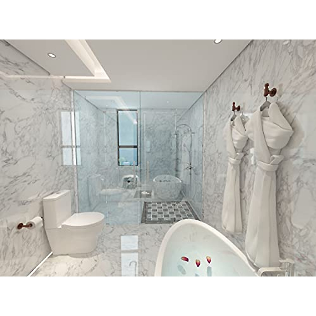 3 Pack Industrial Pipe Bathroom Hardware Accessories Set, Include 2 Robe Coat Towel Hook and 1 Toilet Paper Holder for Hanging. 1/2" inch Threaded Wall Mounted Rustic Decor Accessories Kit (Bronze)