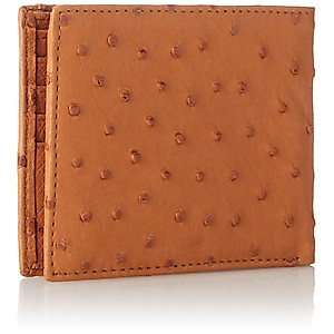 Torino Leather Co. Mens Ostrich Wallet Saddle One Size One Size