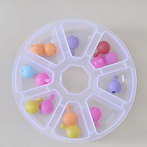 lasenersm 2 Packs Diamond-Paint-Art Storage Box 8 Grids Diamond-Paint-Art Container Plastic Round Bead Storage Containers Jewelry Organizer Storage Container Nail Art Storage Case, Transparent