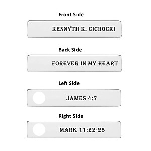 PiercingJ Free Engraving Personalized Custom Stainless Steel Urn Memorial Pendant Bar Necklace Bottle Locket Memorial Necklace Ashes Keepsake Cremation Jewelry