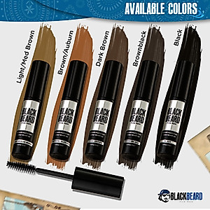 Blackbeard Formula X - Instant, Hypoallergenic, Temporary Tint for 1-Day Beard, Mustache, Eyebrow and Sideburn Color - Brown/Black, 1 Pack