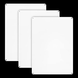 3-Pack White Sign Blanks, 10"x 7" .04" Aluminum