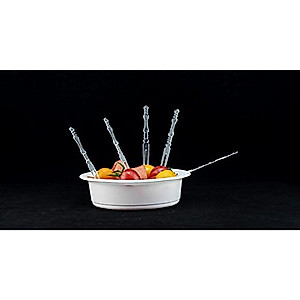 400Pcs Disposable Plastic Fruit Forks - Cocktail Sticks Plates Picks for Party Supplies Cake Snack Dessert Tasting Appetizer Forks Set (Clear)