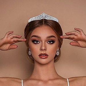 Small Vintage 3A Cubic Zirconia Pageant Tiaras Prinicess CZ Wedding Bride Crowns For Birthday Party Hair Accessories Silver HG0104