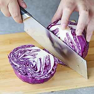 WELLSTAR Kiritsuke knife, Nakiri Vegetable Cleaver Kitchen Knife – Razor Sharp Forged German Stainless Steel Blade, Ergonomic Full Tang Handle, Multipurpose Use for Home Restaurant – Gift Box