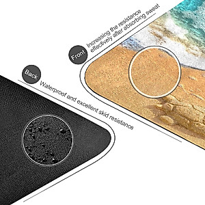 AGONA Golden Beach Turtle Yoga Mat Thick Non Slip Exercise Mat Portable Travel Yoga Mat Folding Fitness Workout Mat for Yoga Pilates Home Floor Exercises Children Playtime