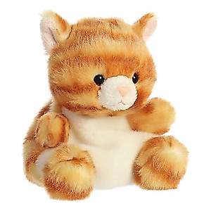 Aurora® Adorable Palm Pals™ Meow Kitty™ Stuffed Animal - Pocket-Sized Play - Collectable Fun - Orange 5 Inches