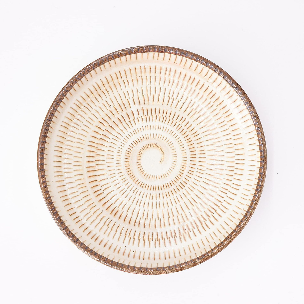 Product of Gifu Japan Mino Ware Serving Plate, 7.5 inch, Beige, Mino-Mingei, Japanese Ceramic Plate, Microwave/Dishwasher Safe