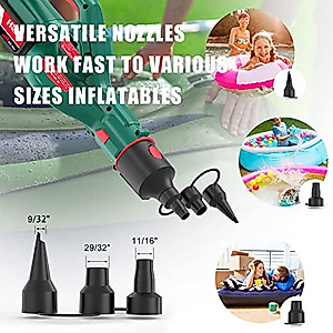 HYPERECHO 20V Cordless Leaf Blower 138.6MPH 4.0 Ah Battery with 4pcs Wind Spouts for Snow Blowing,Leaf/Dust Clearing,Inflating