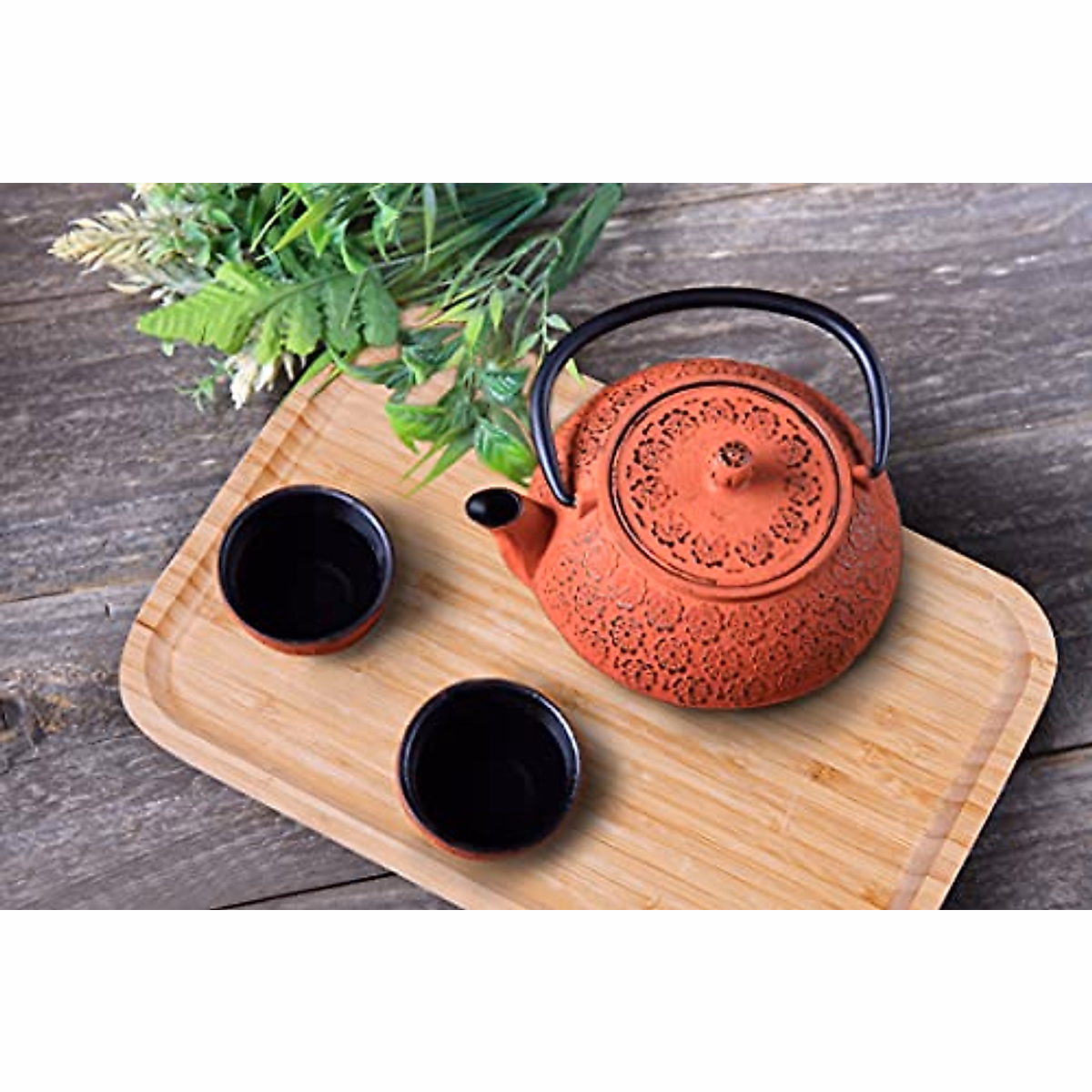 2-Pack 12 X 8 Inches Bamboo Trays ,Serving Tray Bamboo Breakfast Dinner Food Trays Coffee Tea Serving Tray Fruit platters for Home Hotel Restaurant