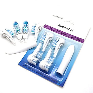 4/8/16 Pcs Electric Toothbrush Replacement Heads Sensitive Dual Clean Rotating Sets Fit for Braun Oral B Cross Action Power 4732 3733 4734 (4)