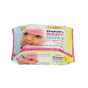 Flushable Soft Gentle Fresh Hypoallergenic Baby Wipes 270 Alcohol Free Wipes