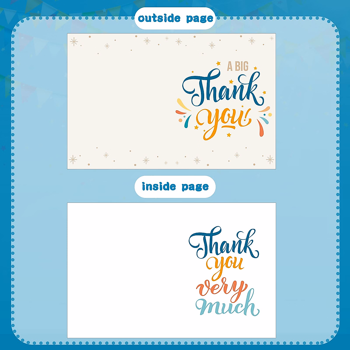 Large Thank You Cards Funny Jumbo Size Cards 22.05 x 33.71 Inches Large Oversize Thank You Gratitude Giant Greeting Card for Wedding Coworker Teacher Doctor Team Client Gratitude