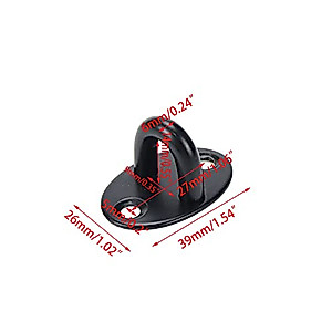 UTALIND 4 Pcs Stainless Steel Ceiling Hooks Black Pad Eye Plate U Hooks Heavy Duty Wall Mount Ring Hooks Staple Hook Loop with Screws(Oval)