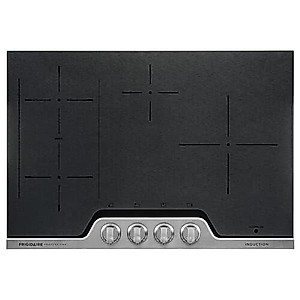 Frigidaire Professional FPIC3077RF 30" ADA Compliant Induction Cooktop with 4 Elements, PowerPlus Induction Technology, SpacePro Bridge Element, and Knob Controls: Stainless Steel