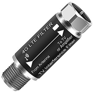 LTE Filter Improves TV Antenna Signals-Filters 4G /5G LTE for Antenna Signal to Reduce Interference for Clear Digital HD TV Reception