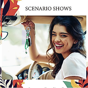 Bling Crystal Car Keychain for Women, Keychain Accessories With Bling Rhinestones, Fashionable Car Key Chain for Car Keys for Honda/MercedesBenz/Audi/BMW/Hyundai/Nissan/Mazda/Chvey/Toyota (Green)