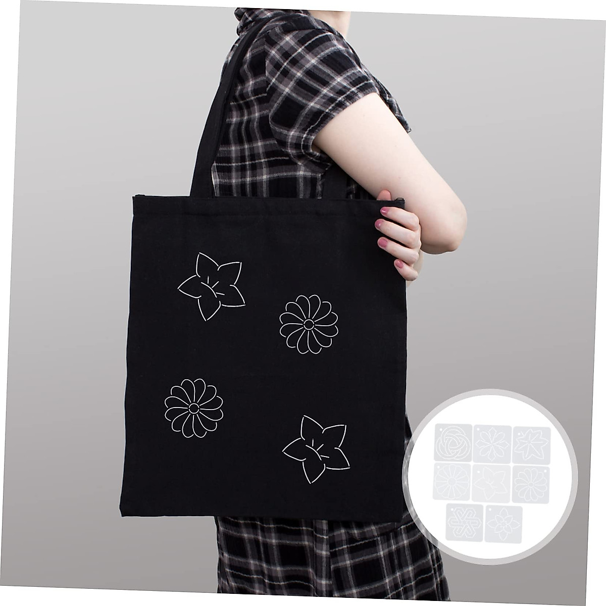 TEHAUX 8pcs Patchwork Template Wire Crimping Tool Acrylic Sewing Ruler Patchwork Stencil Template Wire Crimper Tool Painting Flower Template Embroidery Template Grip Plastic Quilting