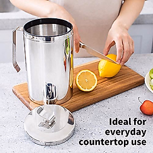 JOE&LEAH Kitchen Stainless Steel Compost Bin (0.52 Gallon) - Premium 304 Rust-Resistant Composter countertop bin with Metal lid Bucket Pail Indoor Outdoor Table Food Waste Scrap Mini Small Large Bag