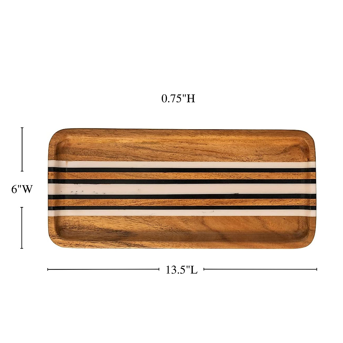 Juliska Stonewood Stripe Rectangle Tray