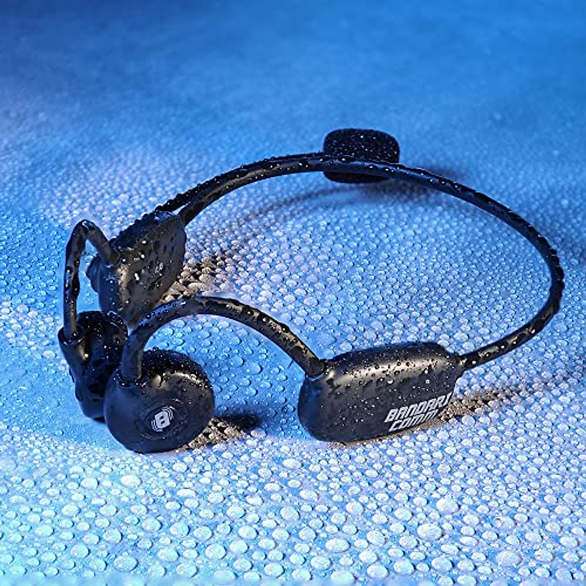 BANDARICOMM Bone Conduction Headphones, Bluetooth Stereo Headsets with Noise-Canceling Mic Boom, IPX6 Waterproof Wireless Headsets for Office Running Outdoors