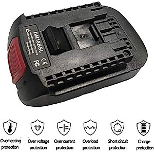 DM18BSL Battery Converter Adapter for Milwakee 18V M18 for Dewalt 20V DCB200 Li-ion Battery Used to for Bosch 18V BAT618 Lithium Battery