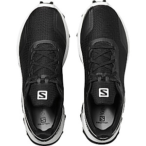 Salomon Men's ALPHACROSS Trail Running Shoes, Black/White/Monument, 12.5