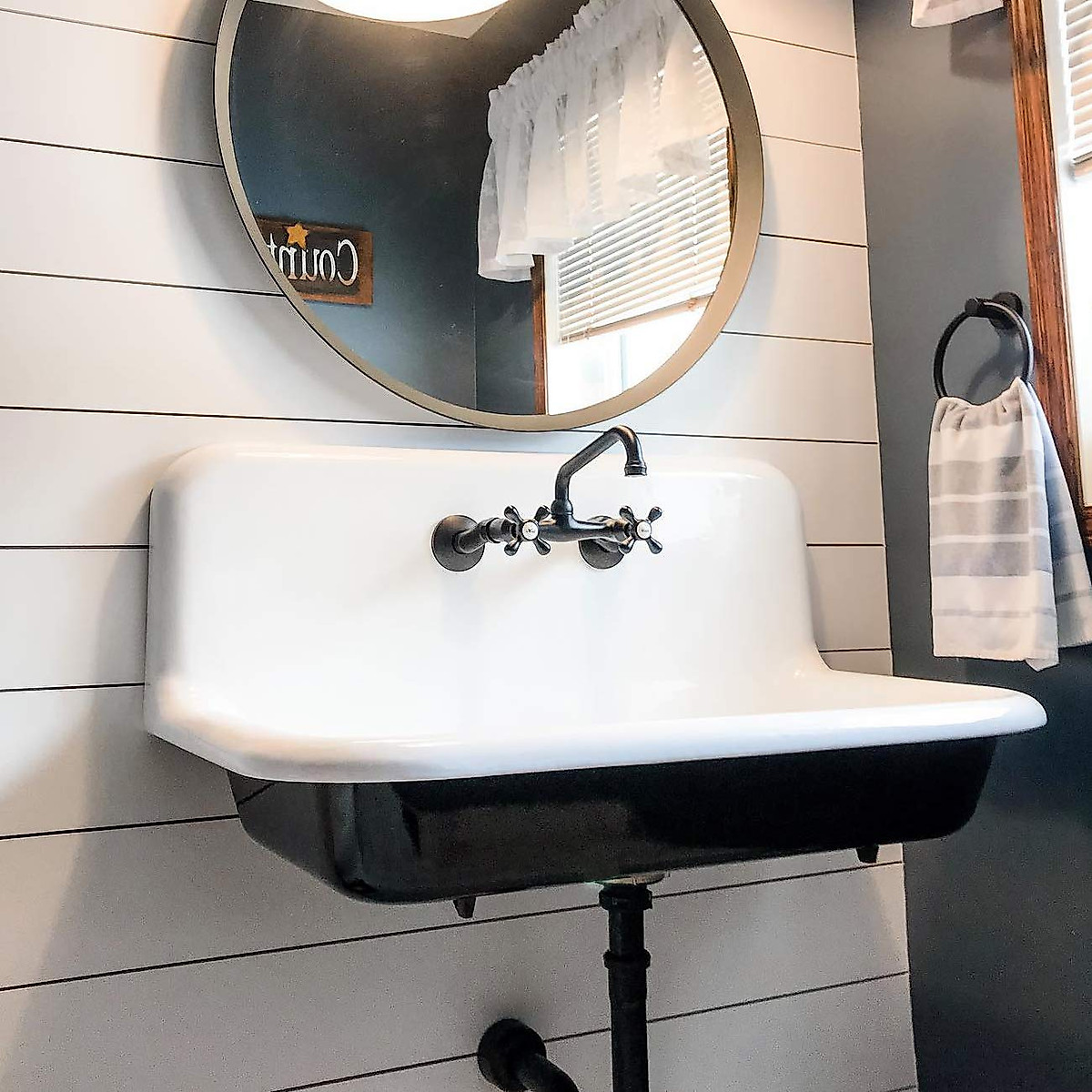 Vintage Tub & Bath 36 Inch Cast Iron High Back Farm Sink