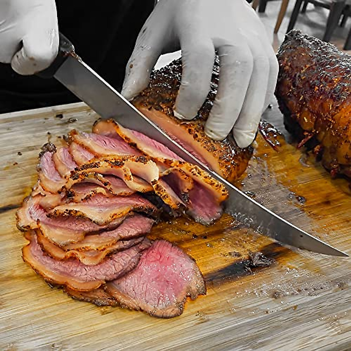 Ergo Chef Prodigy Series 12-Inch Cimeter - Curved High Carbon Stainless Steel Blade - Breaking Knife - Butcher's Meat Knife, Ergonomic Non-Slip Handle, Black