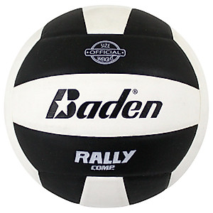 Baden V350C-101A Rally Composite Volleyball, Black/White