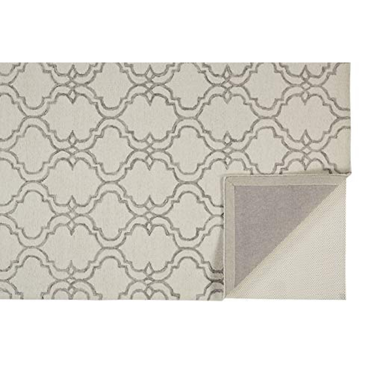 Feizy Rugs - Rhett Ornamental Trellis Print Rug, Warm Gray/Ivory, 8ft x 10ft Area Rug