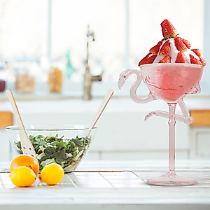 Margarita Glasses Glass Drinking Glasses Flamingo Filter Red Wine Decanter Cup Mugs Goblet Cocktail Drinking Sipper Stemware With Built-in For Champagne Whiskey Containers Pink