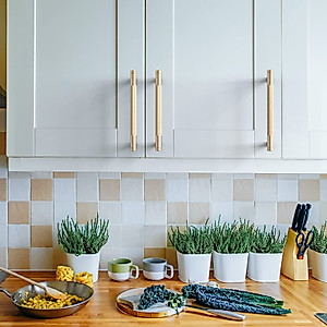 Asidrama 10 Pack 5 Inch(128mm) Gold Cabinet Pulls Knurled Cabinet Handles Cupboard Handles Kitchen Cabinet Hardware for Cupboard Drawer Pulls