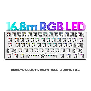 Pulsar Gaming Gears - PCMK Gaming Mechanical Keyboard ANSI Hot Swappable 60% (Barebone, White)