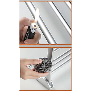 Bathroom Shelves Stud Mount Double Towel Rack Stainless Steel Constructed Rust-Proof Shelf with Built-in Bars and Hooks, Brushed Nickel Concealed Screw (Color : Silver, Size : 60cm)