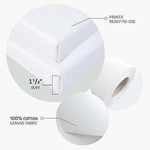 PIXY CANVAS Value Pack of 1 Stretched Canvas 10x12 inch, 1-1/2 (1.5) inch deep for Your Paintings/Artwork/Wall Art/Wall Decor (Pack of 1 Canvas, 10 x 12 inch, Landscape)