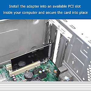 GODSHARK PCI to DB25 LPT Parallel Port Expansion Card with Low Profile Bracket, PCI Parallel Port Converter Adapter Controller for Desktop PC Printer