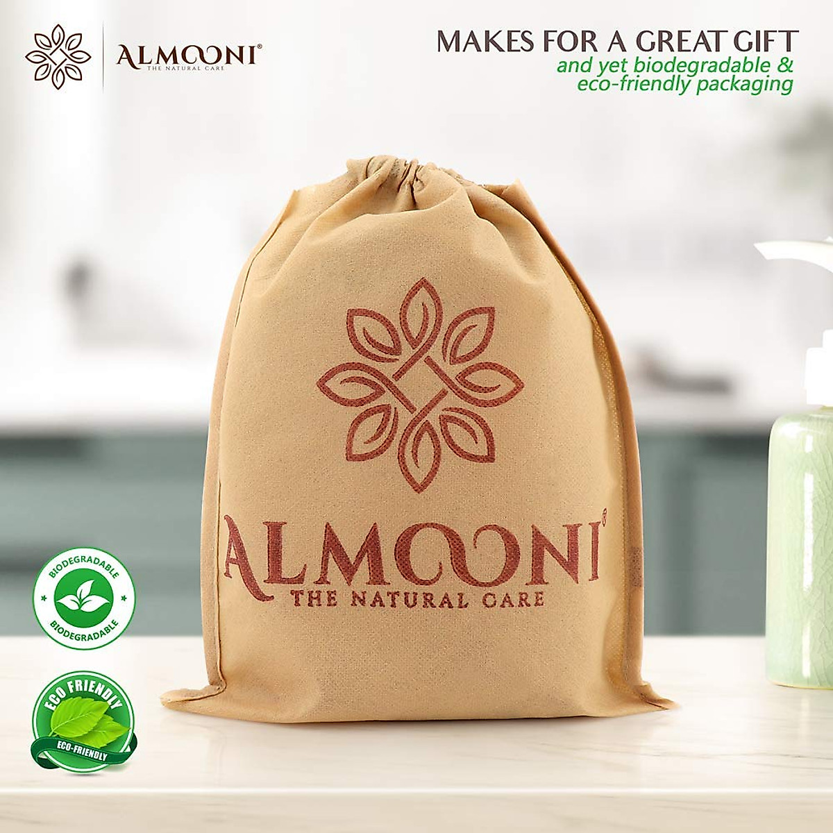 Premium Exfoliating Loofah Pad Body Scrubber, Back Scrubber and Facial Loofah Bundle, Made with Natural Egyptian Loofah Sponge That Gets You Clean, Not Just Spreading Soap