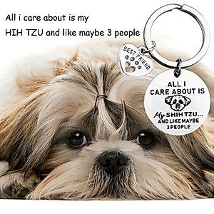 Lywjyb Birdgot Dog Owner Gift Shih Tzu Dog Keychain Dog Mom Gift Shih Tzu Lovers Jewelry Pet Dog Gift Funny Sarcastic Dog Gift (Shih Tzu ky)